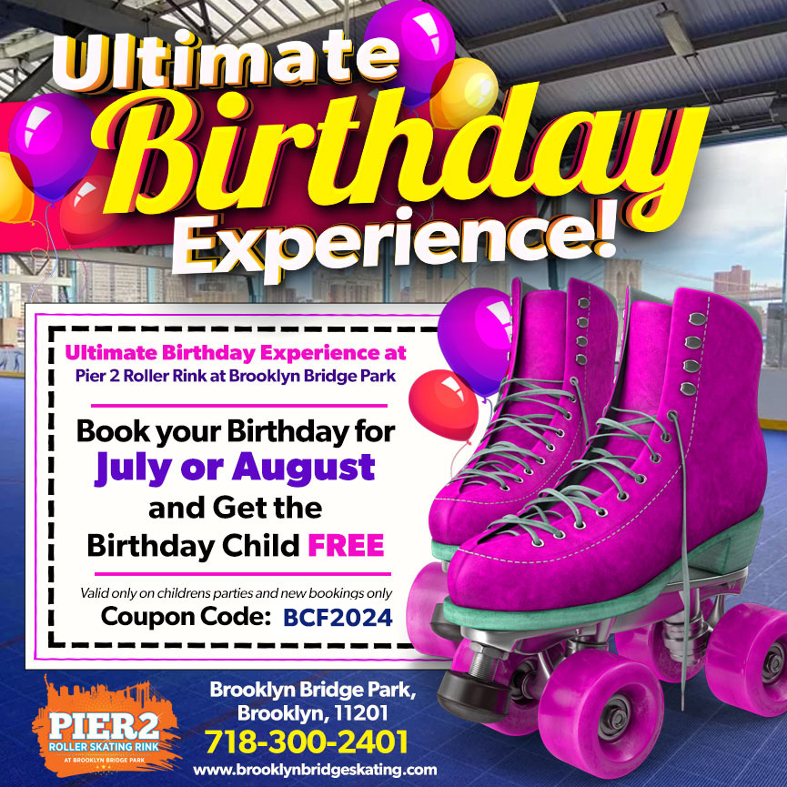 Kid Birthday Parties – Pier 2 Roller Rink at Brooklyn Bridge Park